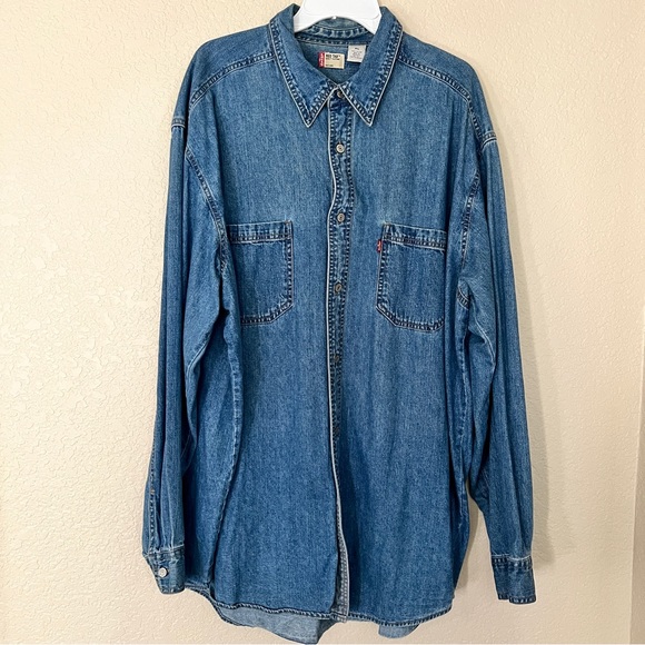 Levi's | Shirts | Vintage Levi Red Tab Denim Work Shirt | Poshmark